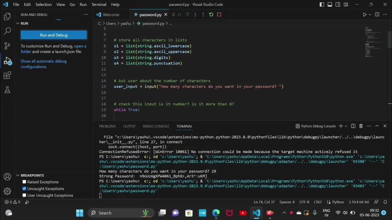 Learnsmasher Internship Password Strength Checker Python Project Learnsmasher Youtube