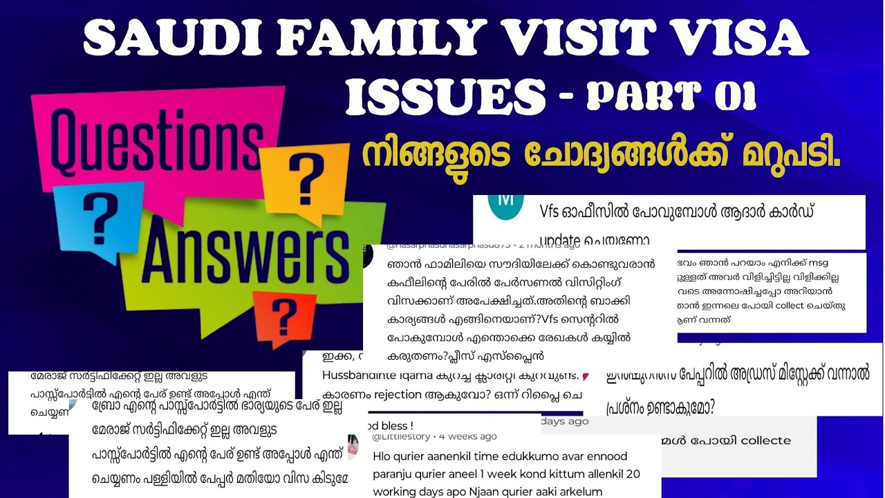 Saudi Family Visit visa issues Q & A -Part 01 | Tourist - Business visa ...