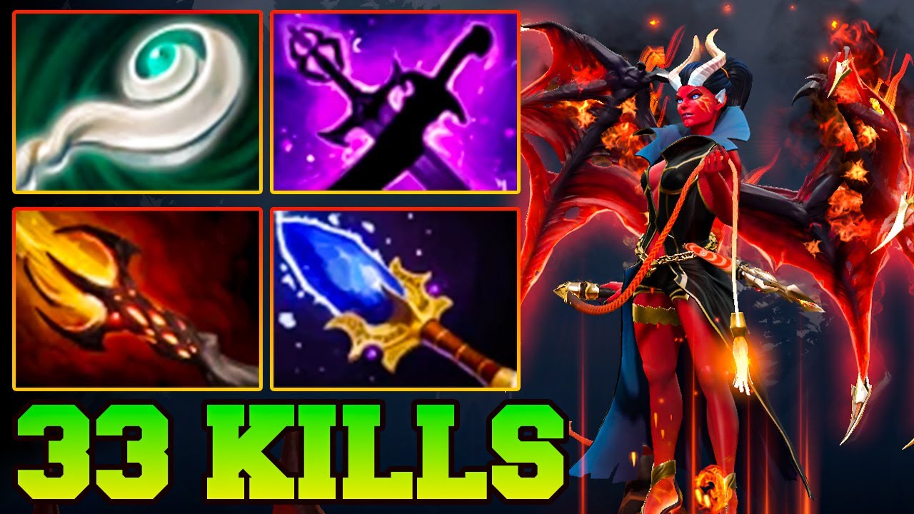 33 Kills + 2x Ultra Kills QOP Dota 2 Mid - Best Queen Of Pain Dota 2 ...