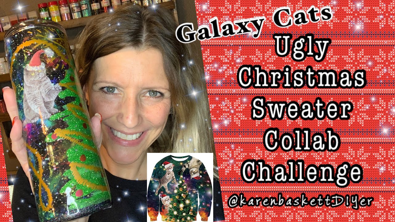 UGLY Christmas Sweater Creator Collab Challenge Tumbler Tutorial | COME ...