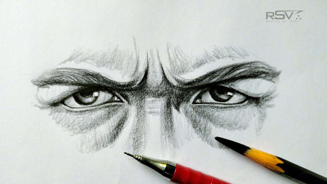 how to draw both eyes - 2 || pencil drawing || black and white - YouTube