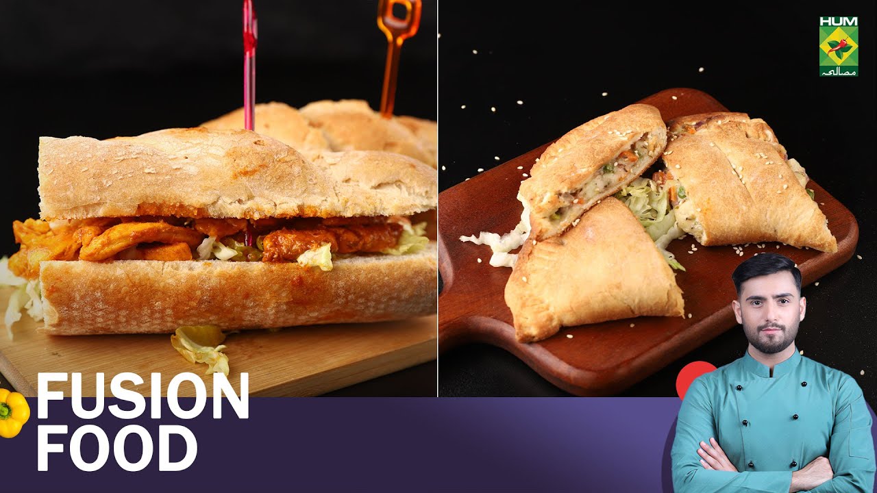 𝗩𝗲𝗴𝗴𝗶𝗲 𝗗𝗲𝗹𝗶𝗴𝗵𝘁 𝗖𝗮𝗹𝘇𝗼𝗻𝗲 & (Smoked Chicken Baguette) | Fusion Food | Saad ...
