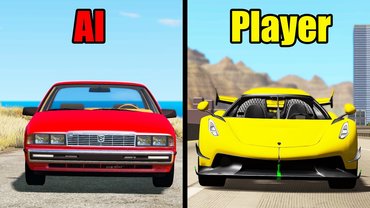 AI vs Players (Cars edition) #4 - Beamng drive - YouTube