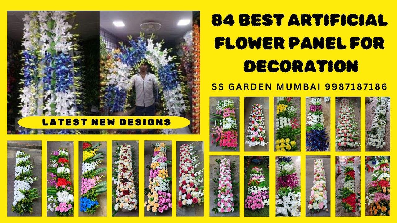 84 best artificial flower border panel for decoration SS GARDEN MUMBAI ...