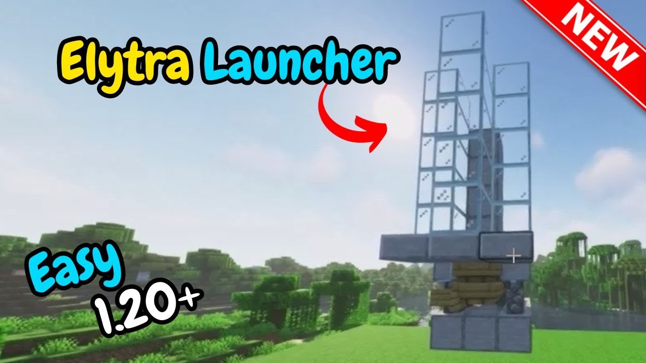 Minecraft Tutorial: How To Build An Elytra Launcher Minecraft - YouTube