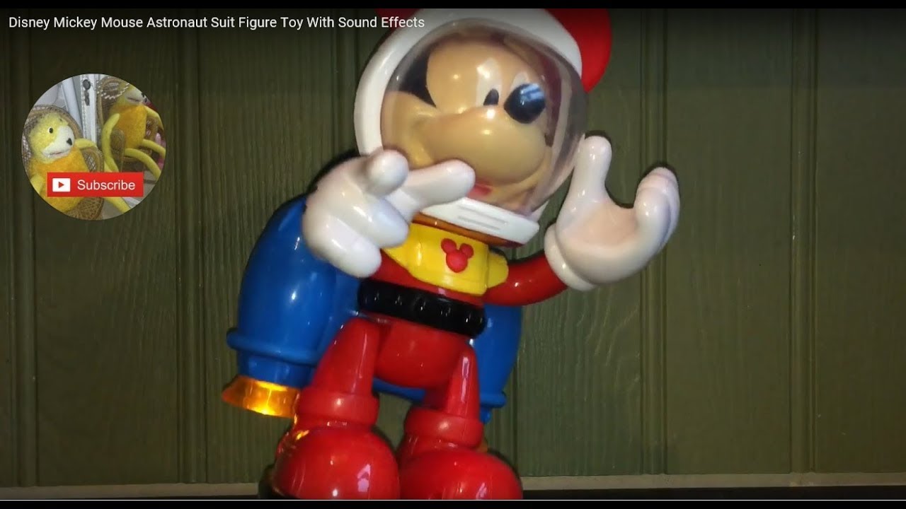 Disney Mickey Mouse Astronaut Suit Figure Toy With Sound Effects - YouTube