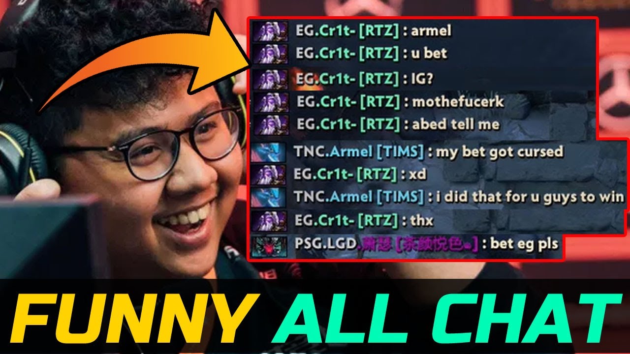 TNC.ARMEL FUNNY ALL CHAT WITH PSG LGD.AME AND EG.CR1T - RAID BOSS GAME - YouTube