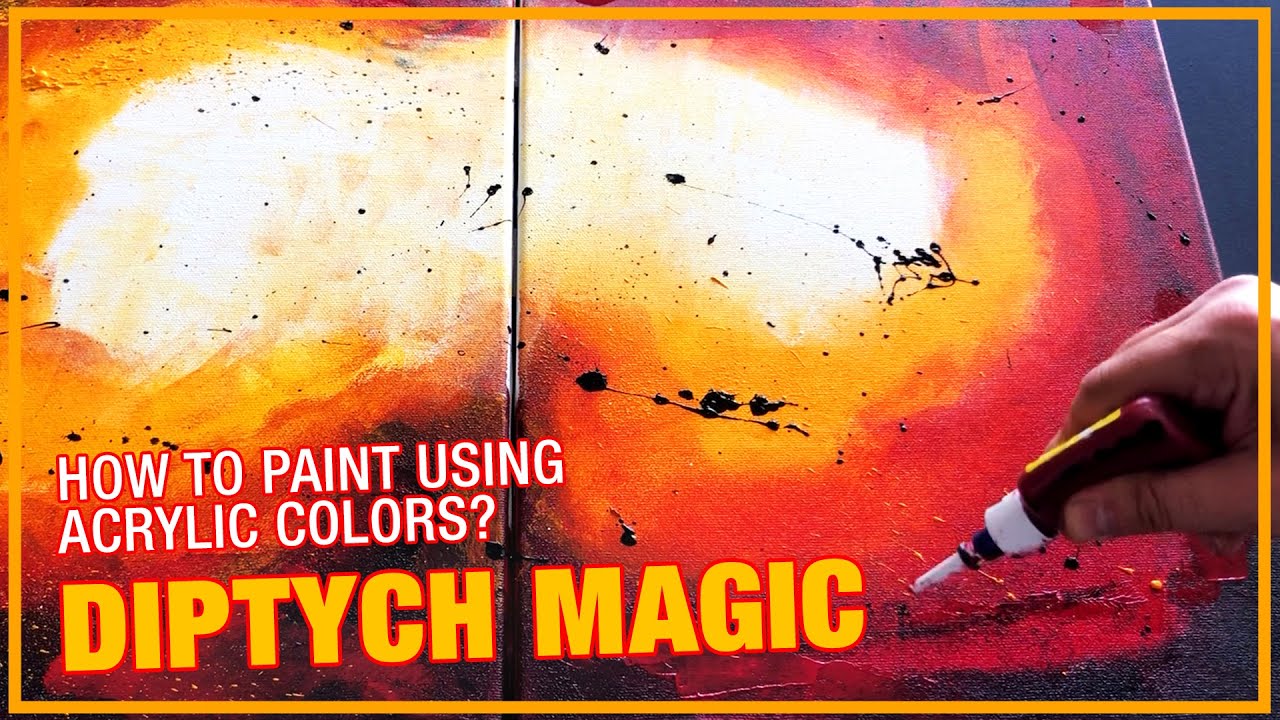 Diptych Magic Abstract Painting For Beginners / Day 004 / Diptych ...