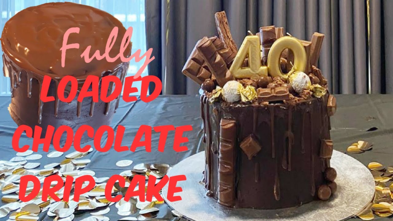 Fully Loaded Chocolate Drip Cake Tutorial | How To Decorate - YouTube
