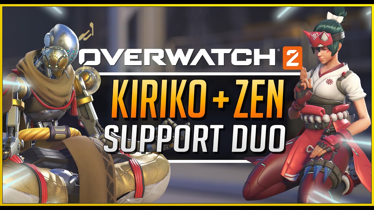 (KIRIKO + ZEN) KarQ tries EVERY SUPPORT DUO in Overwatch 2 - YouTube