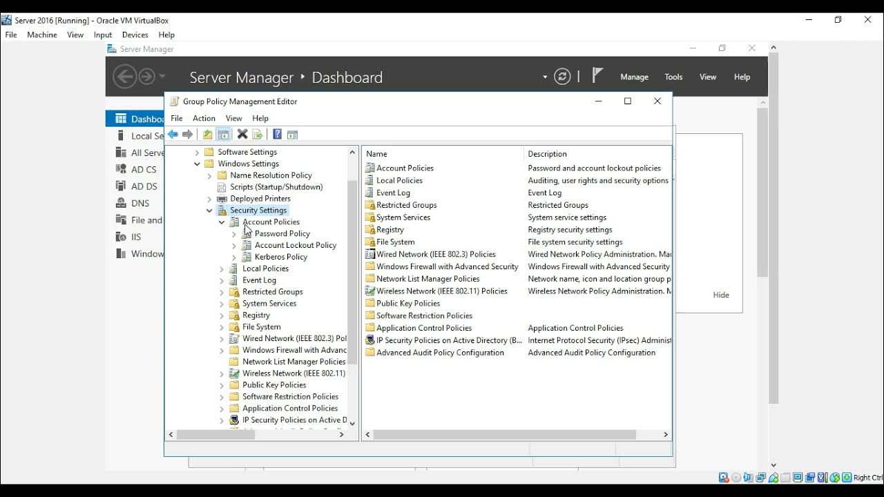 Changing the password policy in Windows Server 2016 - YouTube