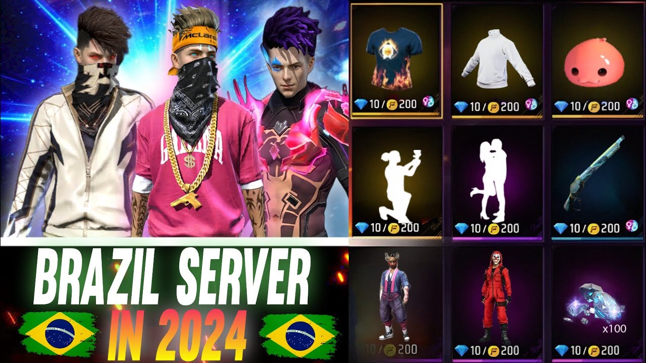 REVIEW BRAZIL SERVER FREE FIRE | FREE FIRE BEST SERVER | GARENA FREE ...