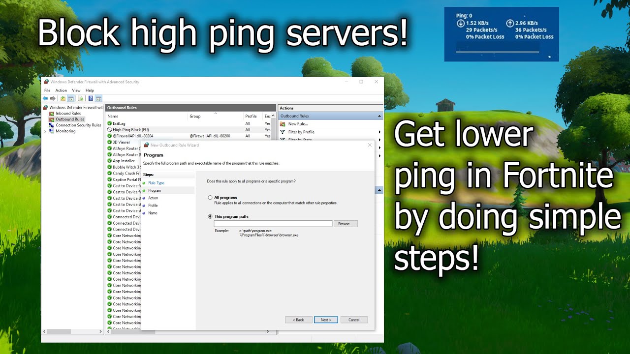 How to BLOCK HIGH PING FORTNITE SERVERS And Get LOWER PING In FORTNITE ...