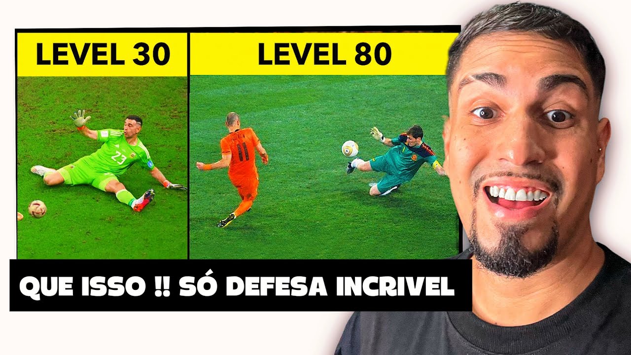 DEFESAS Impossíveis do Nível 1 ao Nível 100 - react SportsHD - YouTube