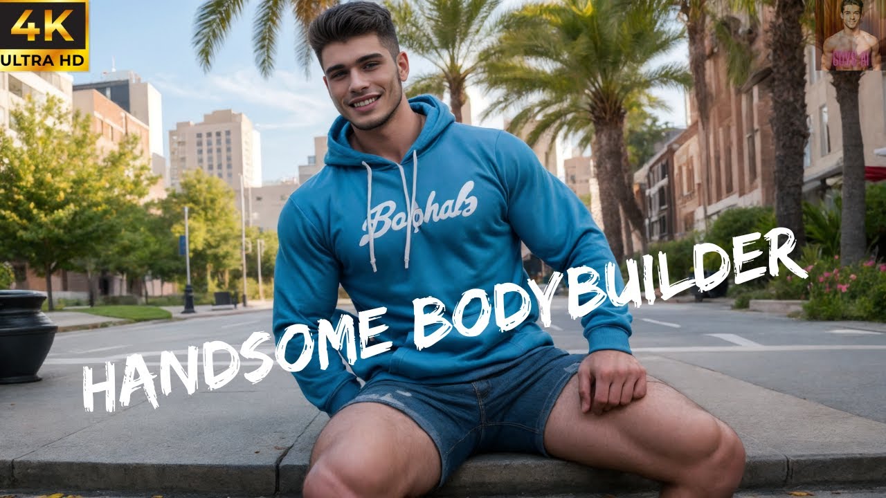 [4K] Handsome Bodybuilder | Hoodie lookbook - YouTube