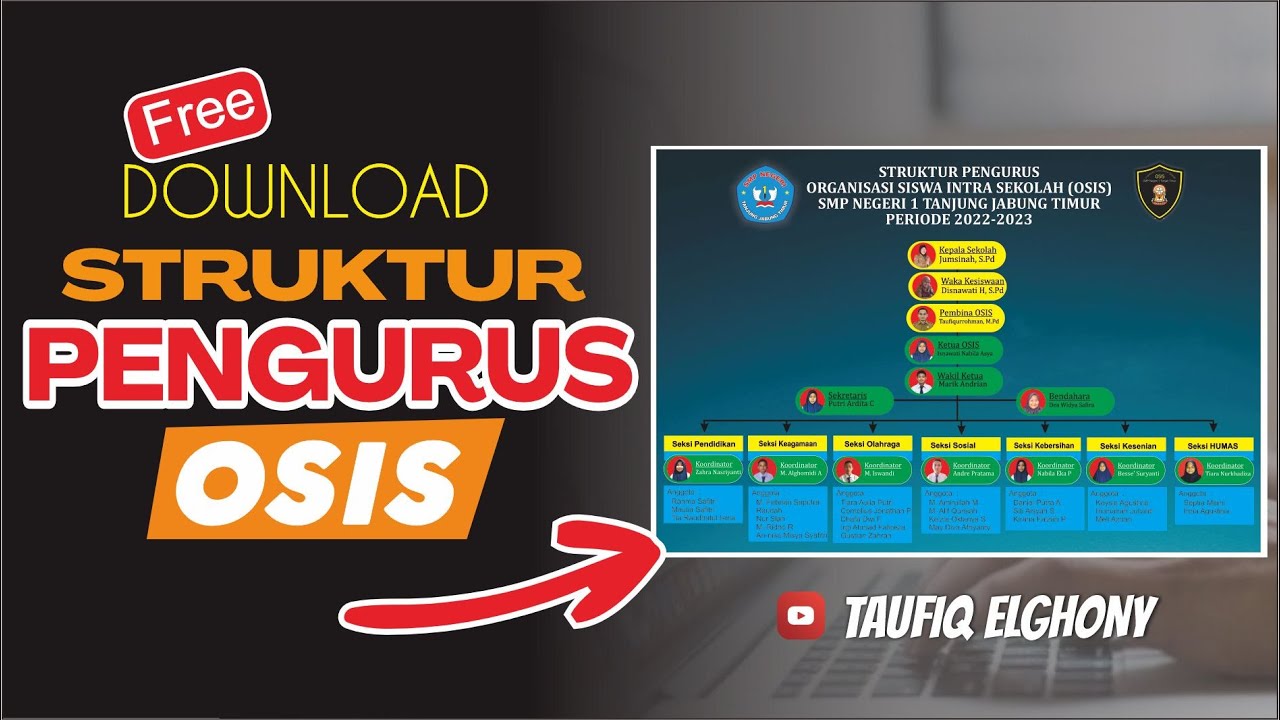 FREE DOWNLOAD DESAIN STRUKTUR OSIS 2022-2023 CDR - YouTube