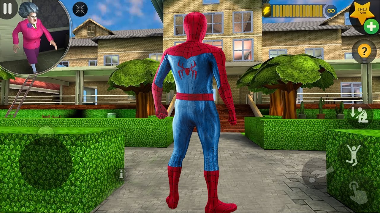 Spiderman Plays in Scary Teacher 3D - House Troll Miss T Steam PC ...