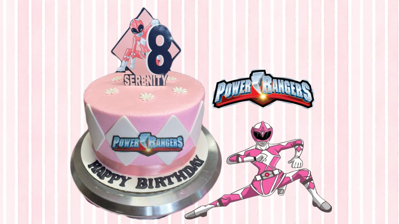 PASTEL POWER RANGER DE MUJER - YouTube