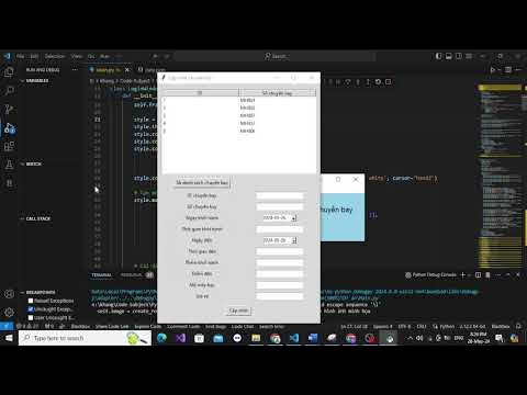 Demo ứng dụng quản lý chuyến bay bằng Python với thư viện Tkinter - YouTube