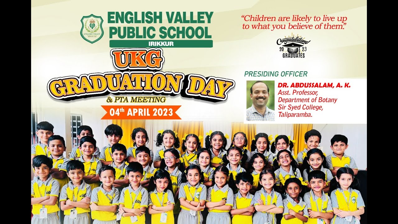 English Valley Public School UKG Graduation Day 2022-23 - YouTube