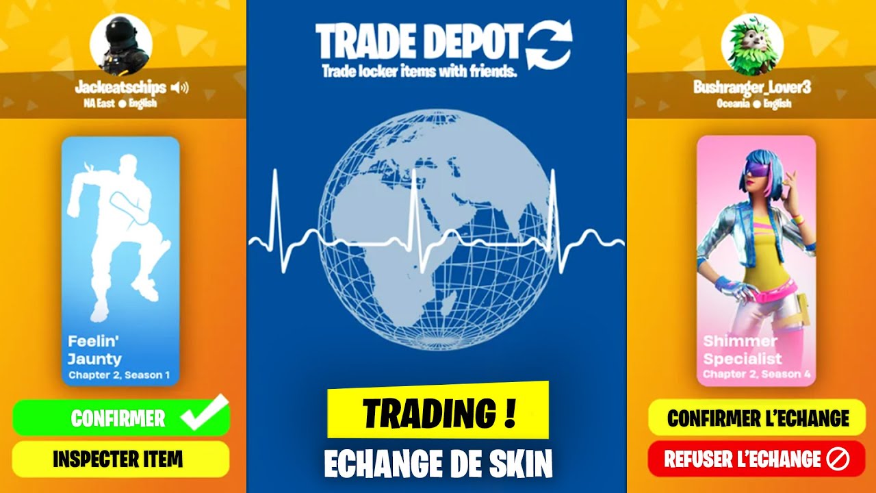 ECHANGER DES SKINS, EMOTES ... AVEC DES GENS SUR FORTNITE ! (TRADING ...
