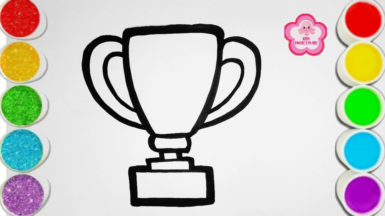 Trophy drawing for kids | trophy drawing, painting and colouring for ...