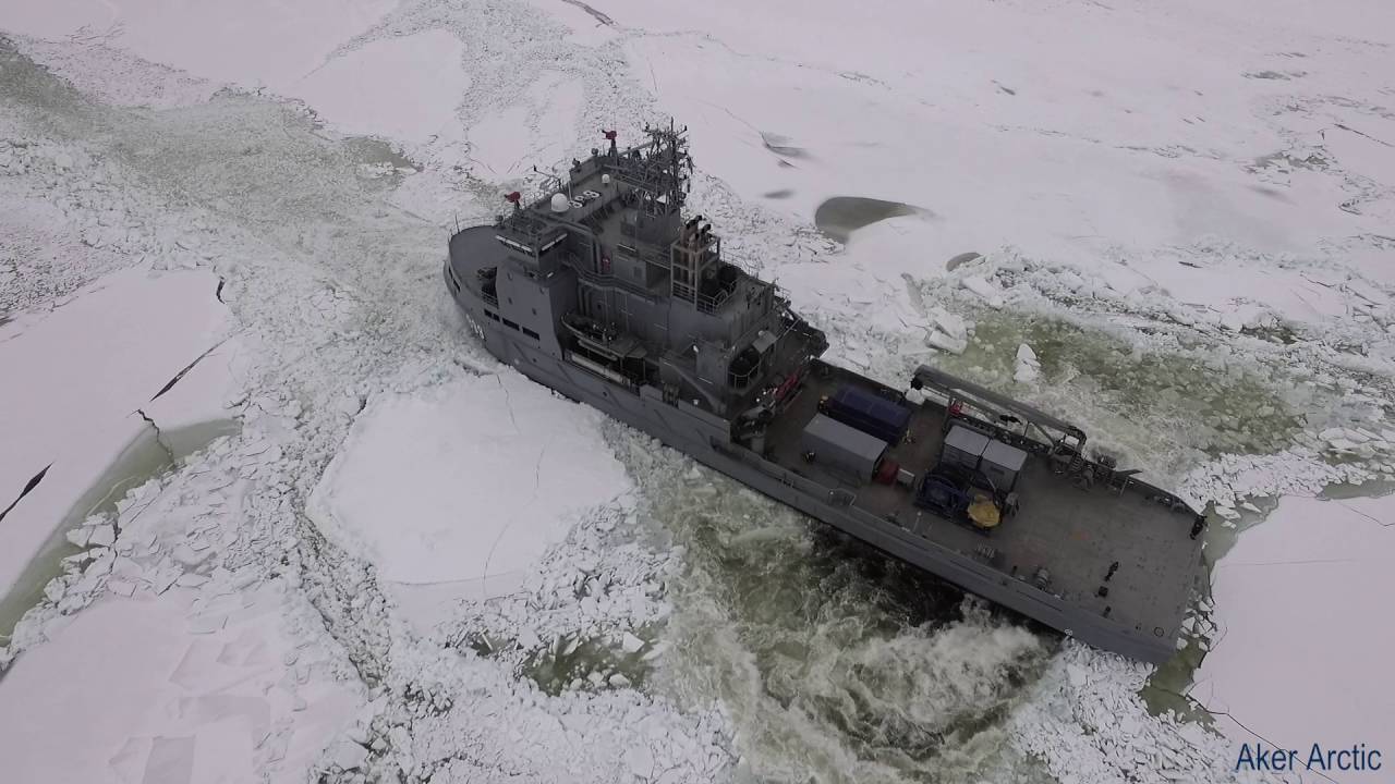 FNS Louhi and OPV Turva - Full Scale Ice Trials 2016 - YouTube