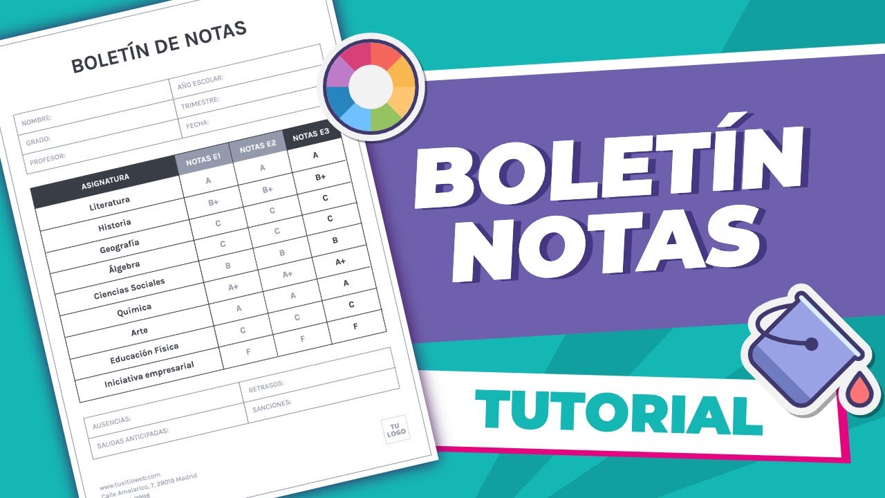 Plantillas Fáciles De Usar Para Boletines Escolares Design Wizard