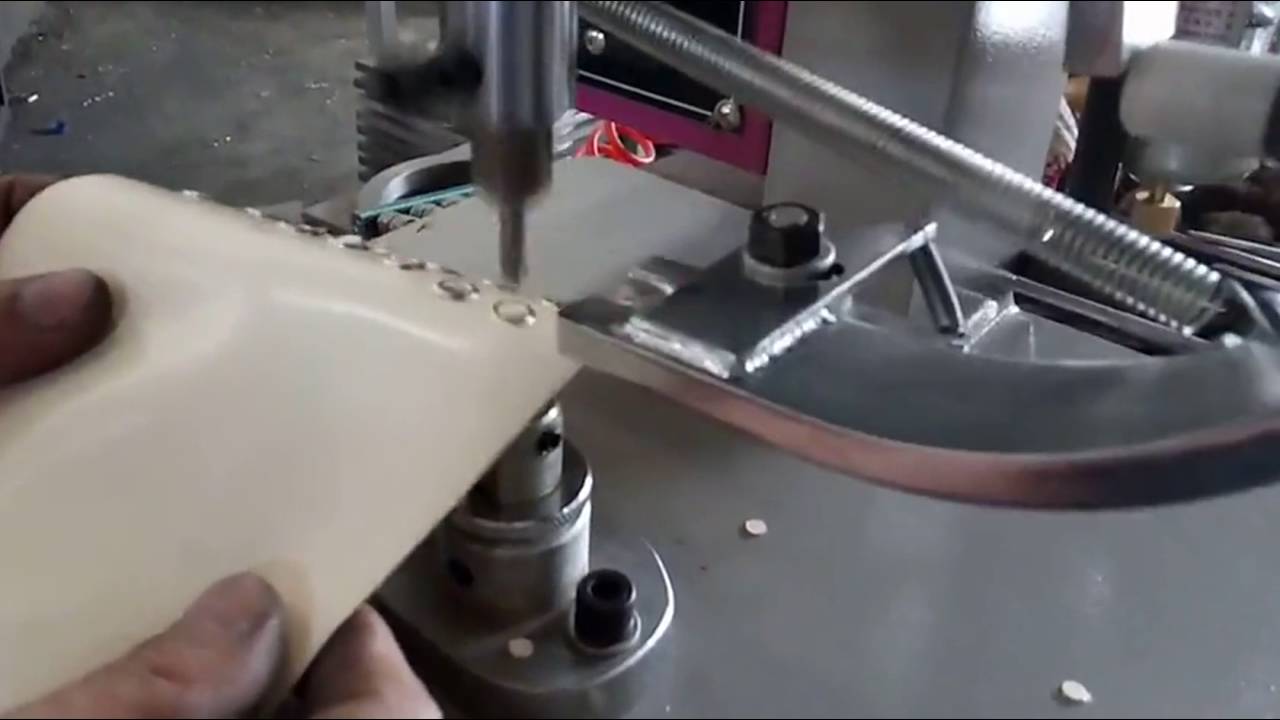 Automatic Grommet Machine for Banner banner eyelet punch - YouTube