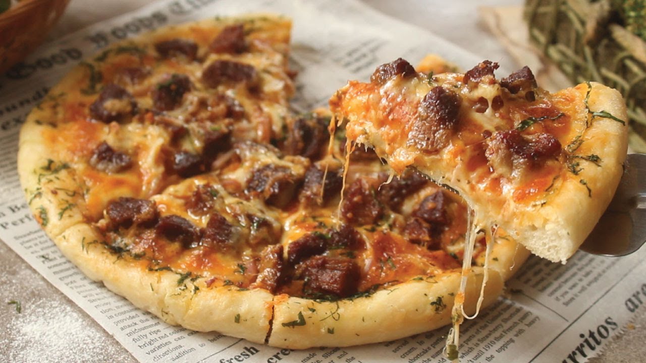 Beef Cheese Pizza 😍 Recipe By Chef Hafsa - YouTube