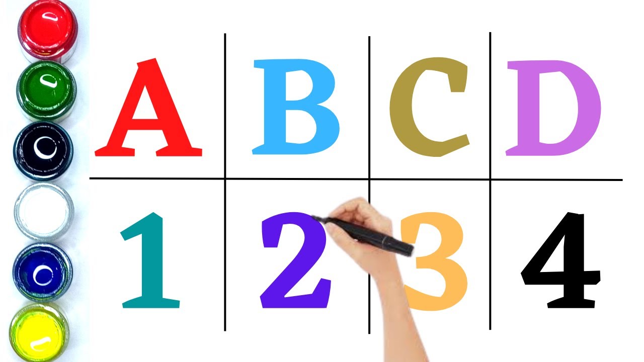 a for apple b for ball |1234 | Numbers | abc song nursery rhymes | ABCD ...