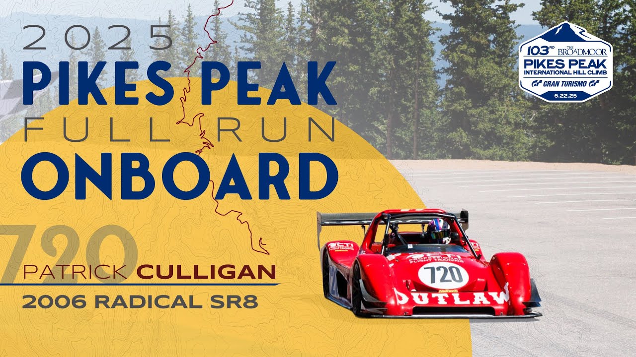 Pikes Peak Race Day Onboard 2025 | Patrick Culligan | 2006 Radical SR8 ...