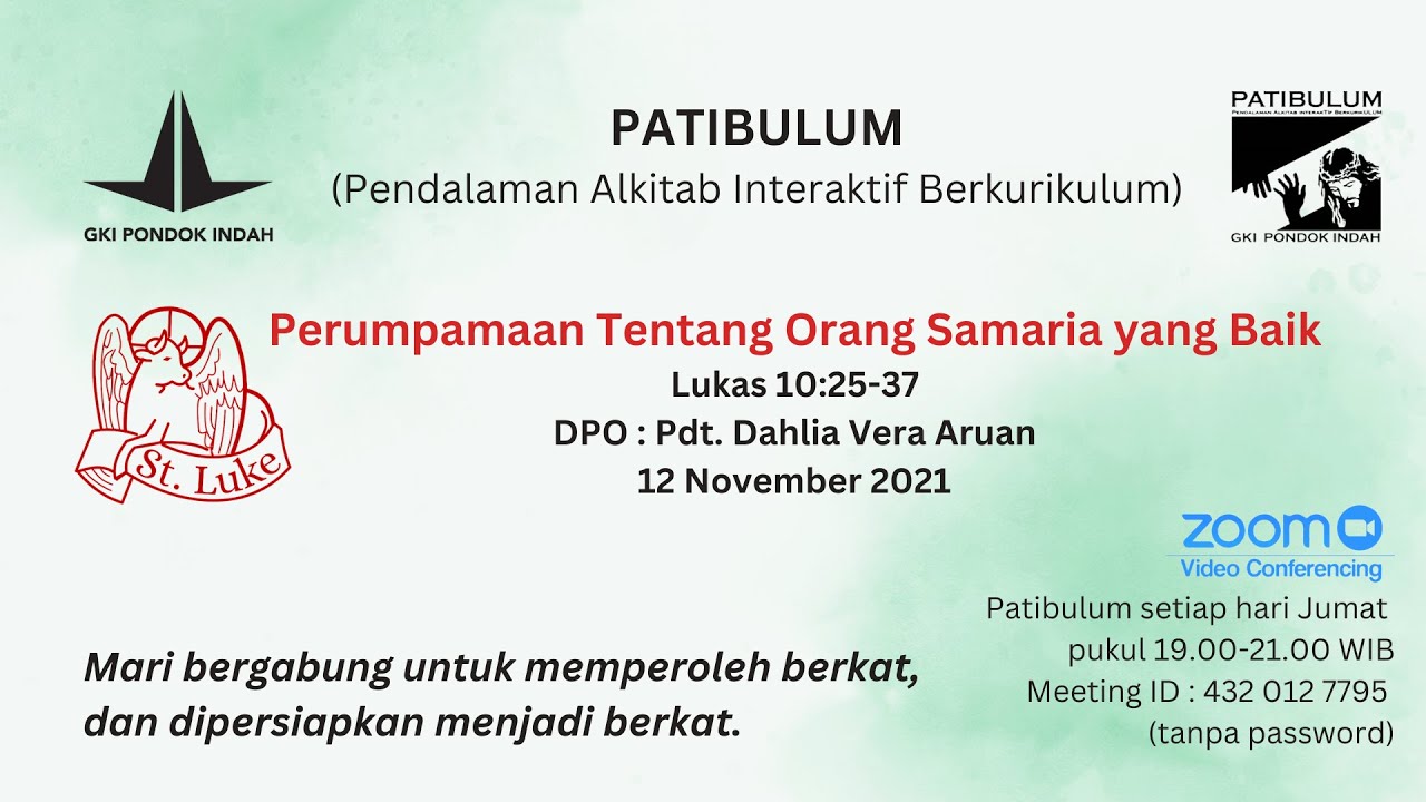 Patibulum - Perumpamaan Orang Samaria yang Baik (Lukas 10:25-37) - YouTube