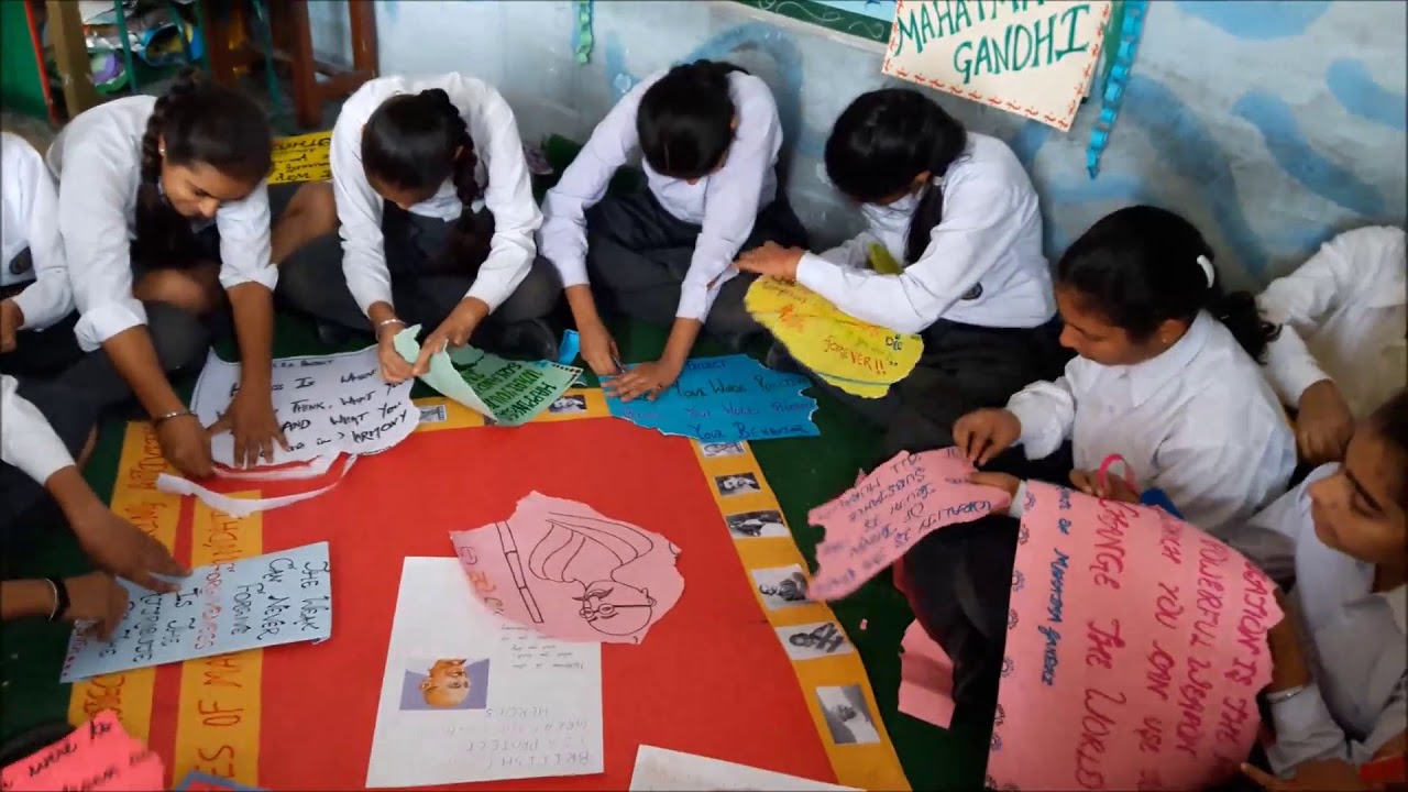Collage Making Activity of Mahatma Gandhi's Quotes - YouTube