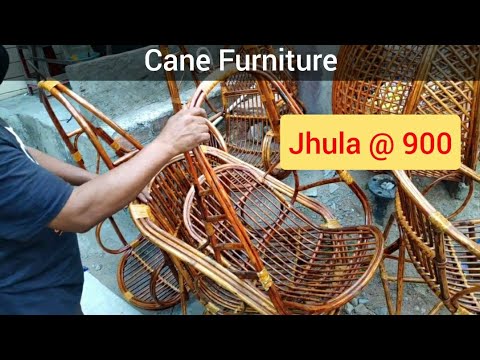 Cane Furniture Shop in Karkhana || Wooden Swing Jhula || Cane Jhula ...
