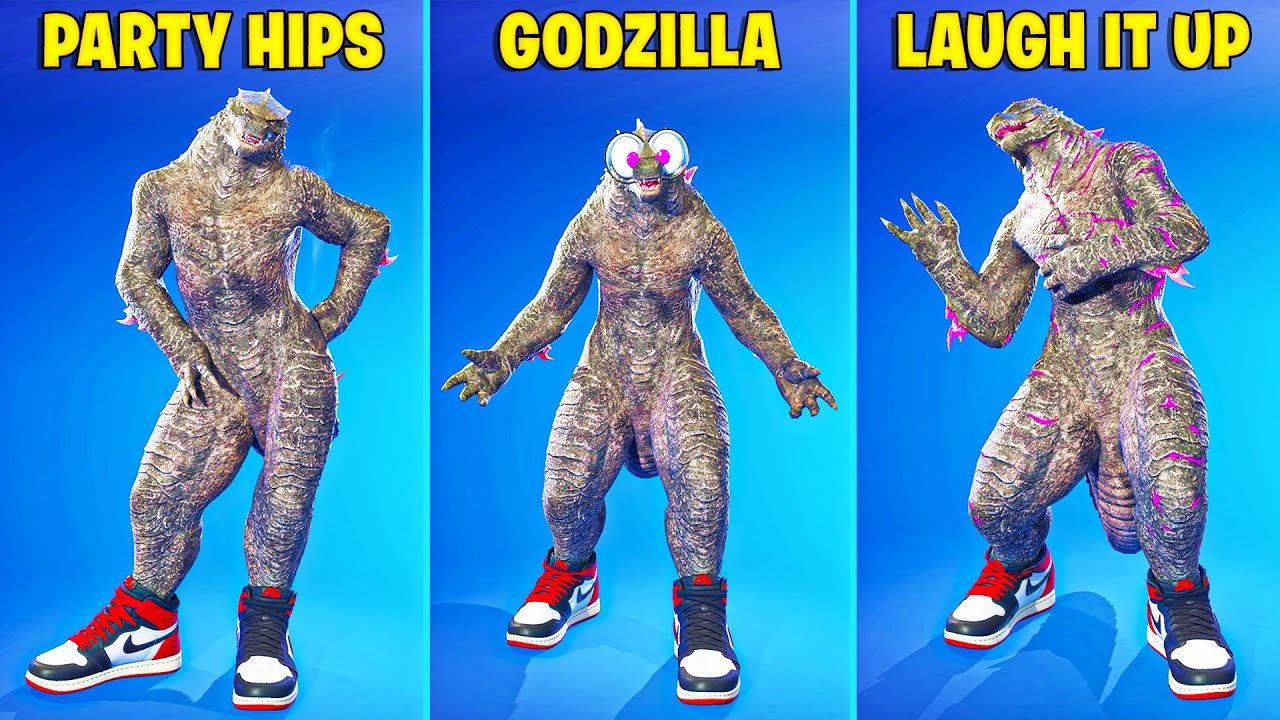 FORTNITE Godzilla Doing The Most Funniest Emotes.. 😭 - YouTube