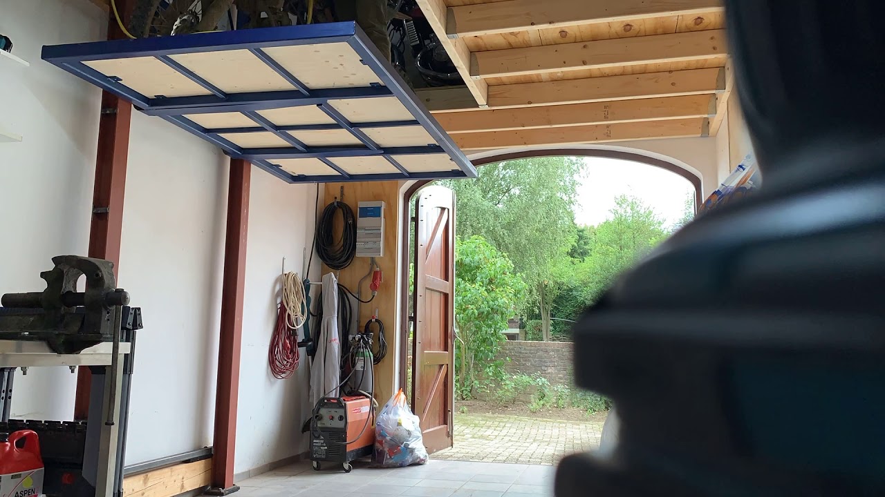 Garage elevator/ attic lift - YouTube