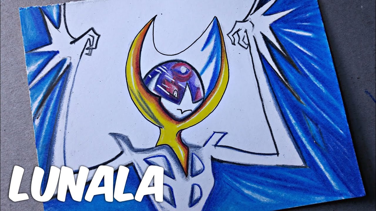 Drawing Lunala, Pokemon Sun & Moon - YouTube