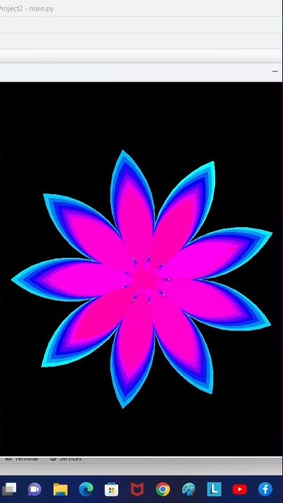 Amazing Flower design Using Python Turtle 🐢 watch it 😍 #python #shortsfeed #turtle #viral # ...