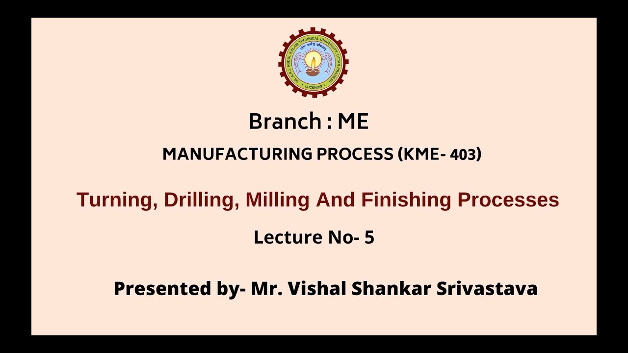 Manufacturing Process | Turning, Drilling, Milling And Finishing ...