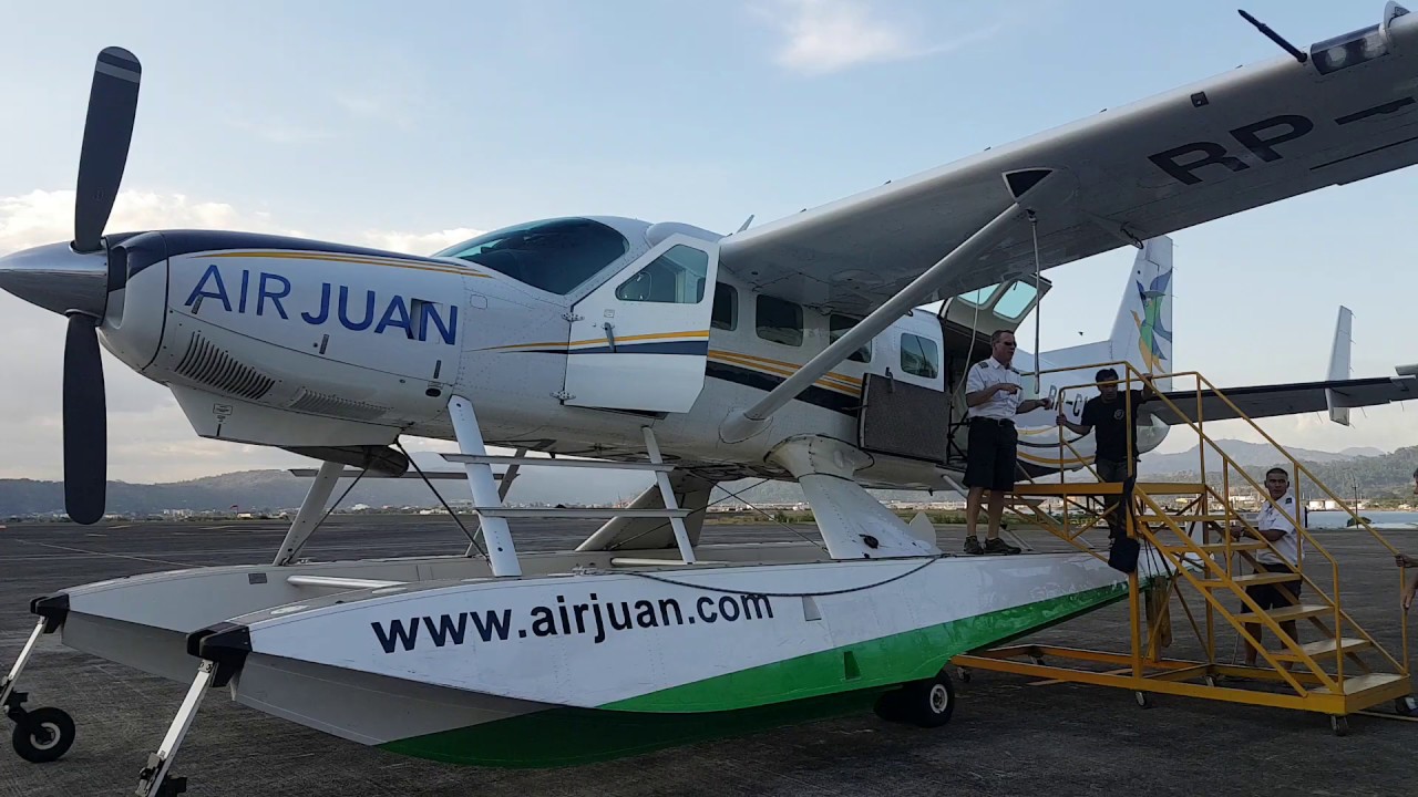Air Juan Cessna Grand Caravan Seaplane in Subic Airport - YouTube
