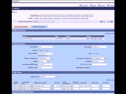 How to setup a recurring billing in the child's billing box - YouTube