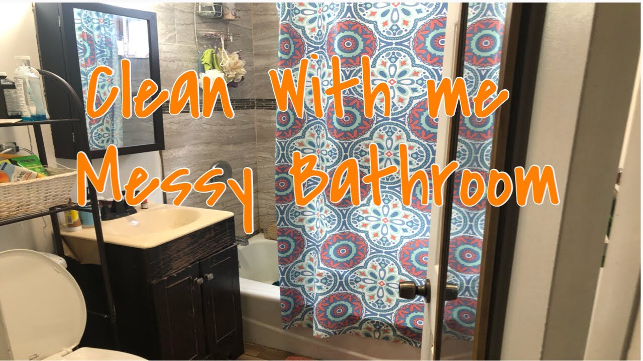 Clean With Me : Extremely Messy Bathroom - YouTube