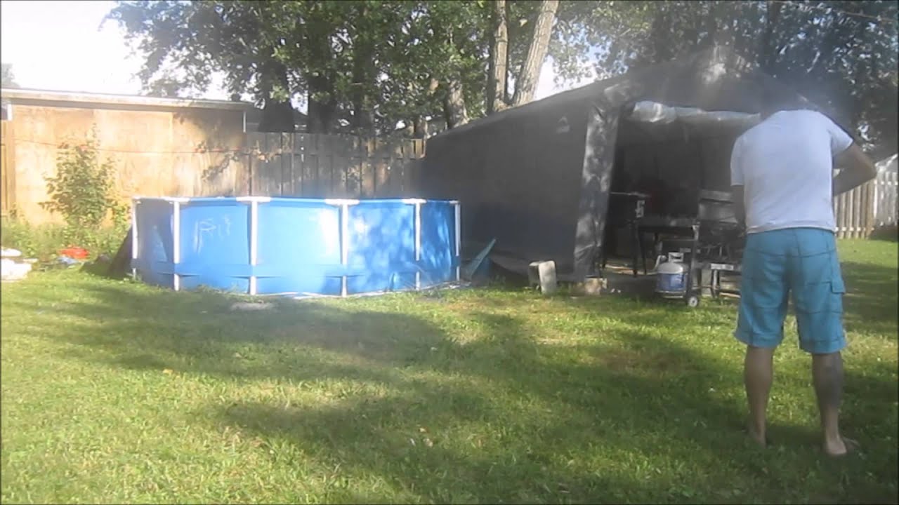 How to get rid of a aboveground pool - YouTube