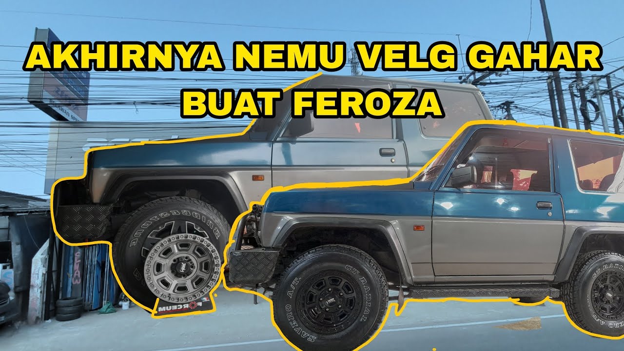 MODIFIKASI DAIHATSU FEROZA GANTI VELG OFFROAD RING 15 HSR XTS02 BLACK ...