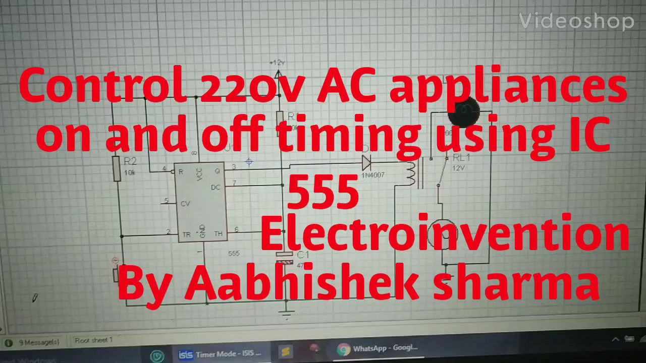 Control 220v AC devices ON-OFF timing using IC 555 - YouTube