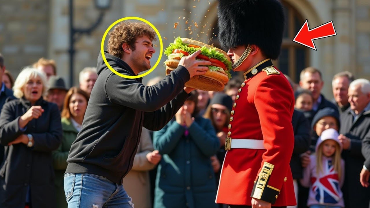 The Man Threw a Sandwich At The Royal Guard Face His Answer Left ...