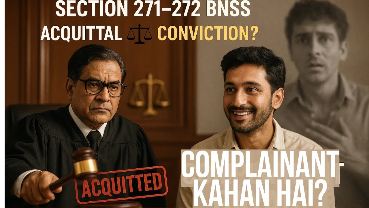 BNSS Section 271 & 272 Explained | Acquittal, Conviction & Missing ...