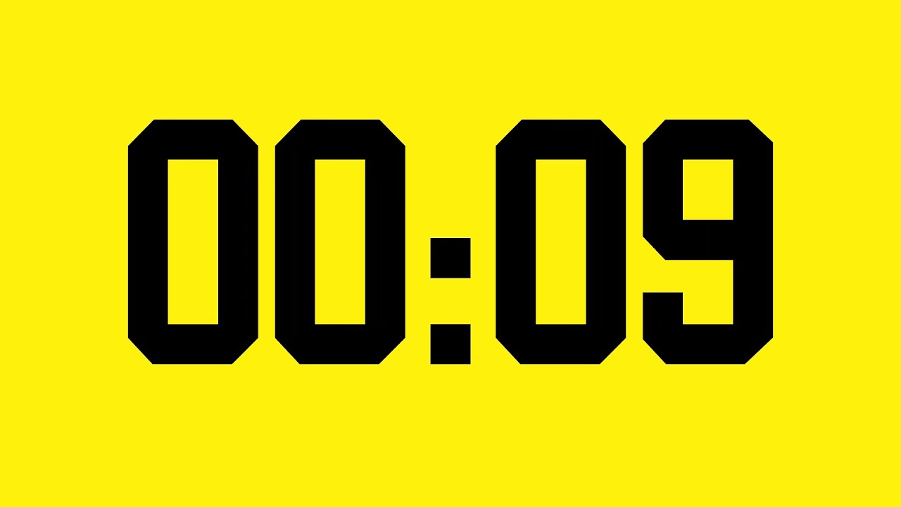 ⏱️9 seconds countdown timer 🟡⚫️ - YouTube
