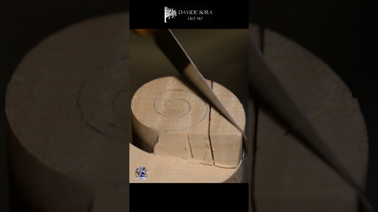 Violin scroll 2 Roughing with saw #shorts - YouTube